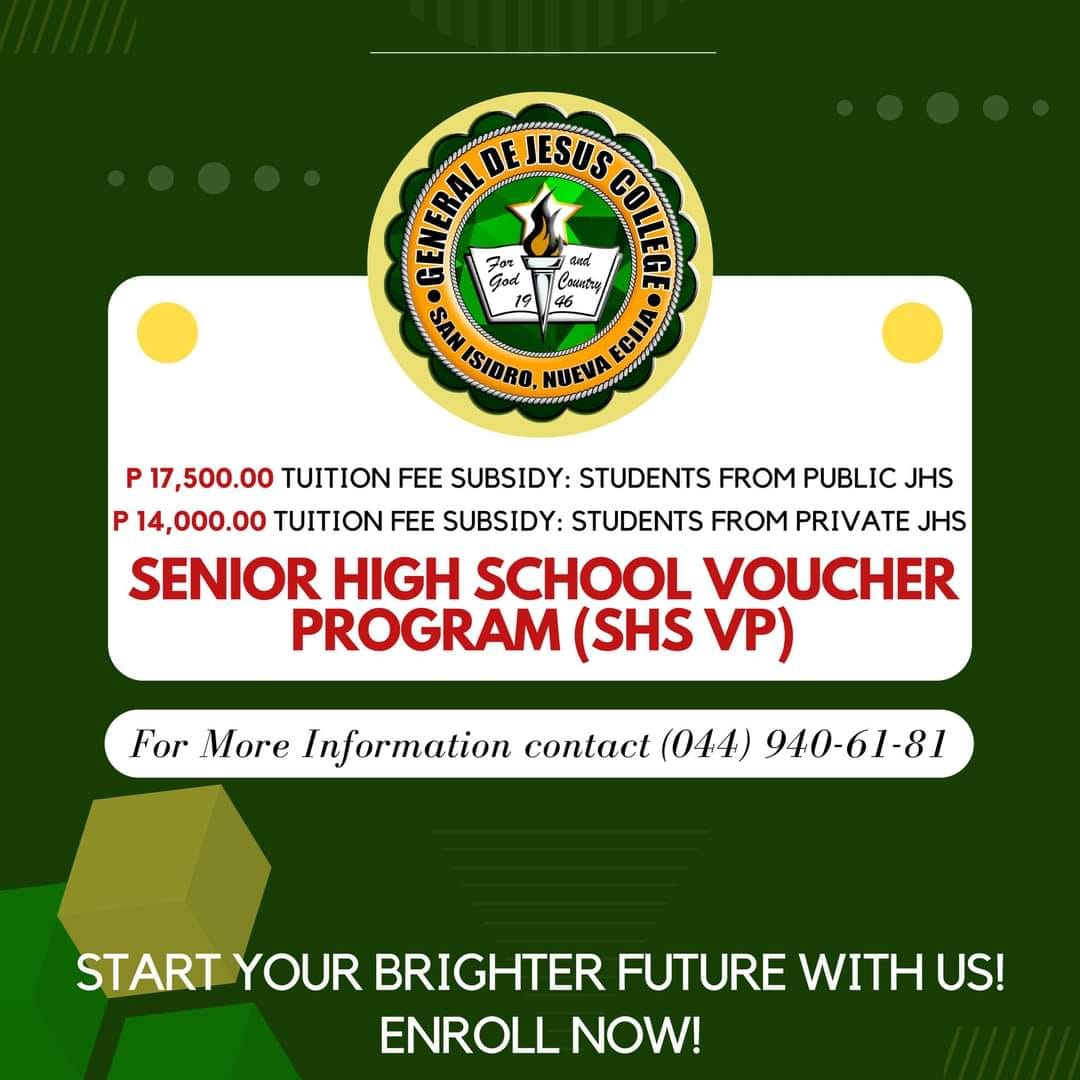 Join the Senior High School Voucher Program (SHS VP) Today! - General ...